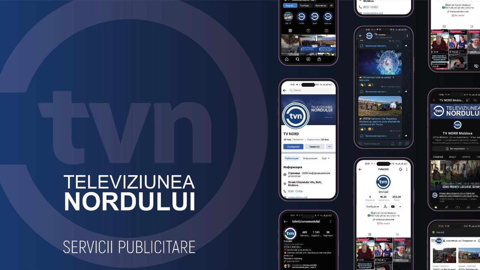 Publicitate - TV-Nord | Știri Televiziunea nordului